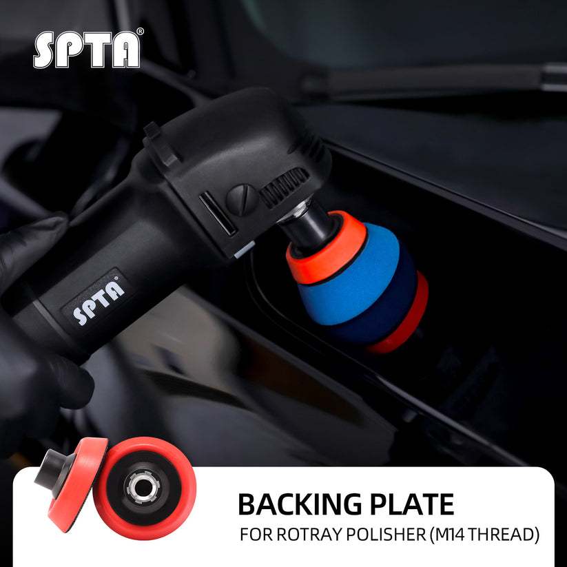 SPTA 1/2/3 inch Soft Edge Backing Plate for Rotary Polisher Hook & Loo
